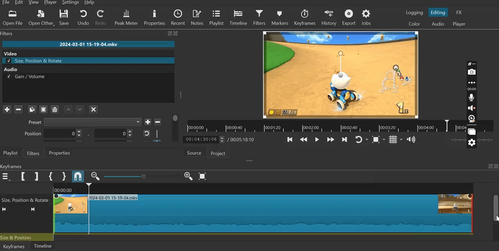 "KeyFrame Type" doen't appear as an option - Help/How To - Shotcut Forum