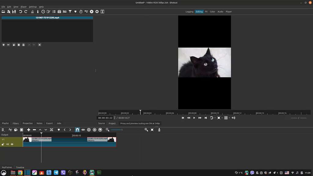 Speed filters reset when re-selected - Bug - Shotcut Forum
