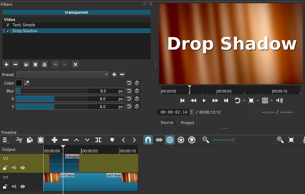 Drop Shadow Video Filter - Documentation - English - Shotcut Forum