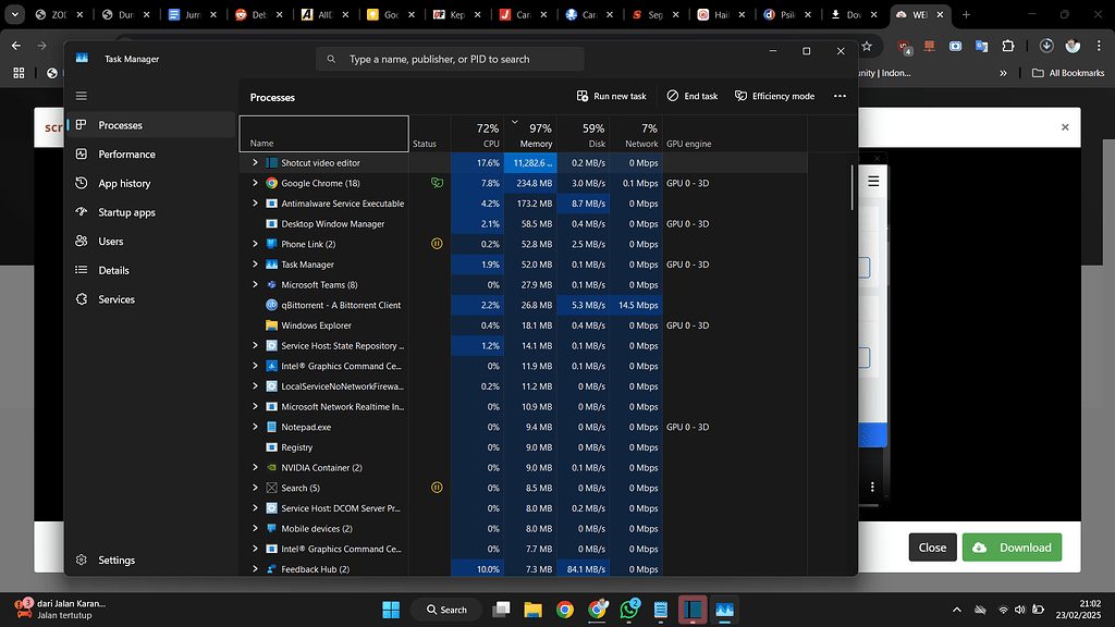 Memory leak while converting WebM - Bug - Shotcut Forum