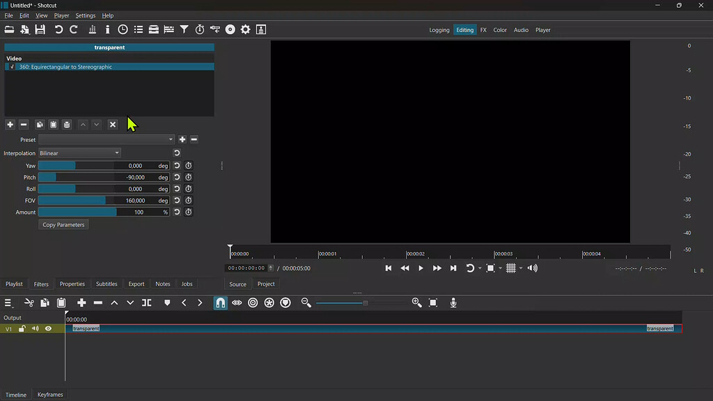 In the 360 filter, the keyframe button itself is disabled - Bug ...