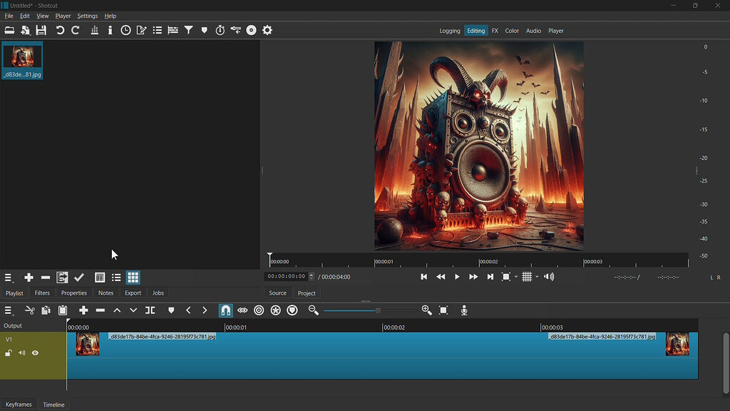 Shotcut crashes when using certain types of keyframes - Bug - Shotcut Forum