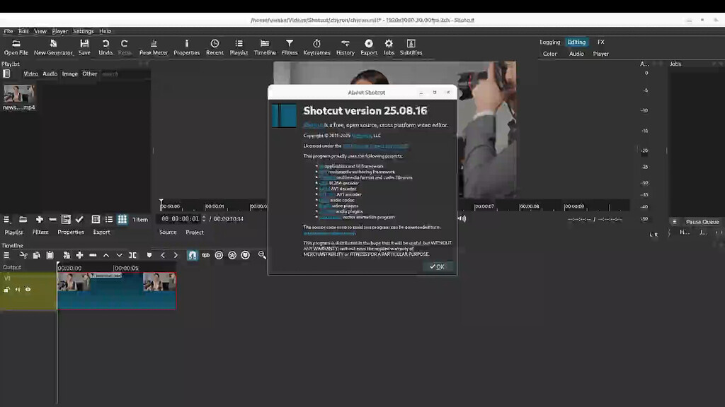 Popup menus (timeline, playlist, jobs) not working on Wayland/Linux - Bug - Shotcut Forum