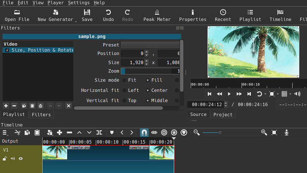 Where is the stopwatch icon when to enable keyframe? - Shotcut Forum