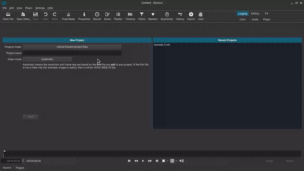 unable to open project or create new project, can't even type in the ...