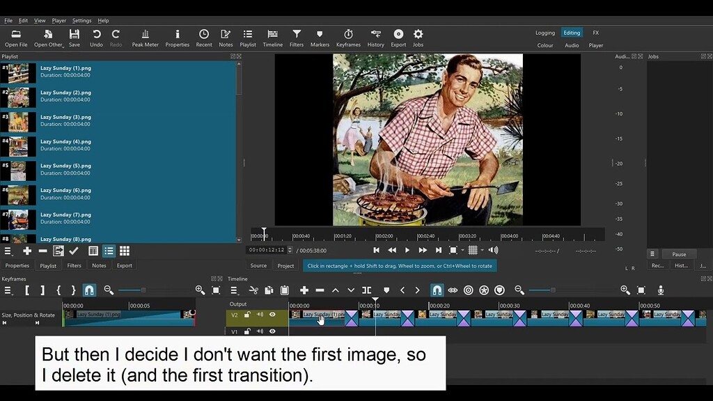 2 issues (possibly bugs?) I found whilst using the slideshow generator - Bug - Shotcut Forum