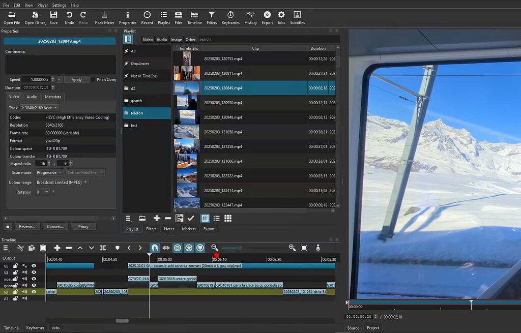 Double clicking in playlist bin selects other clip (intermittent) - Bug - Shotcut Forum