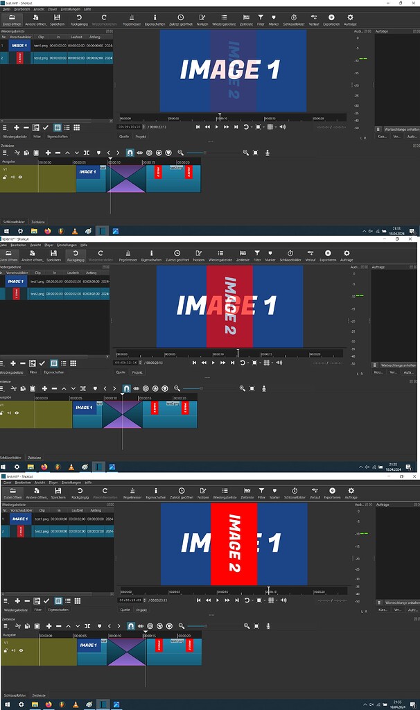 Crossfade bug? Previous Image does not fade out - Bug - Shotcut Forum