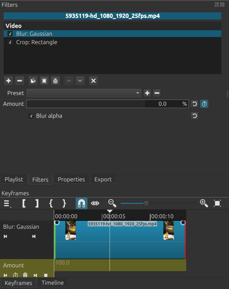 Keyframes in multiple filters - Help/How To - Shotcut Forum