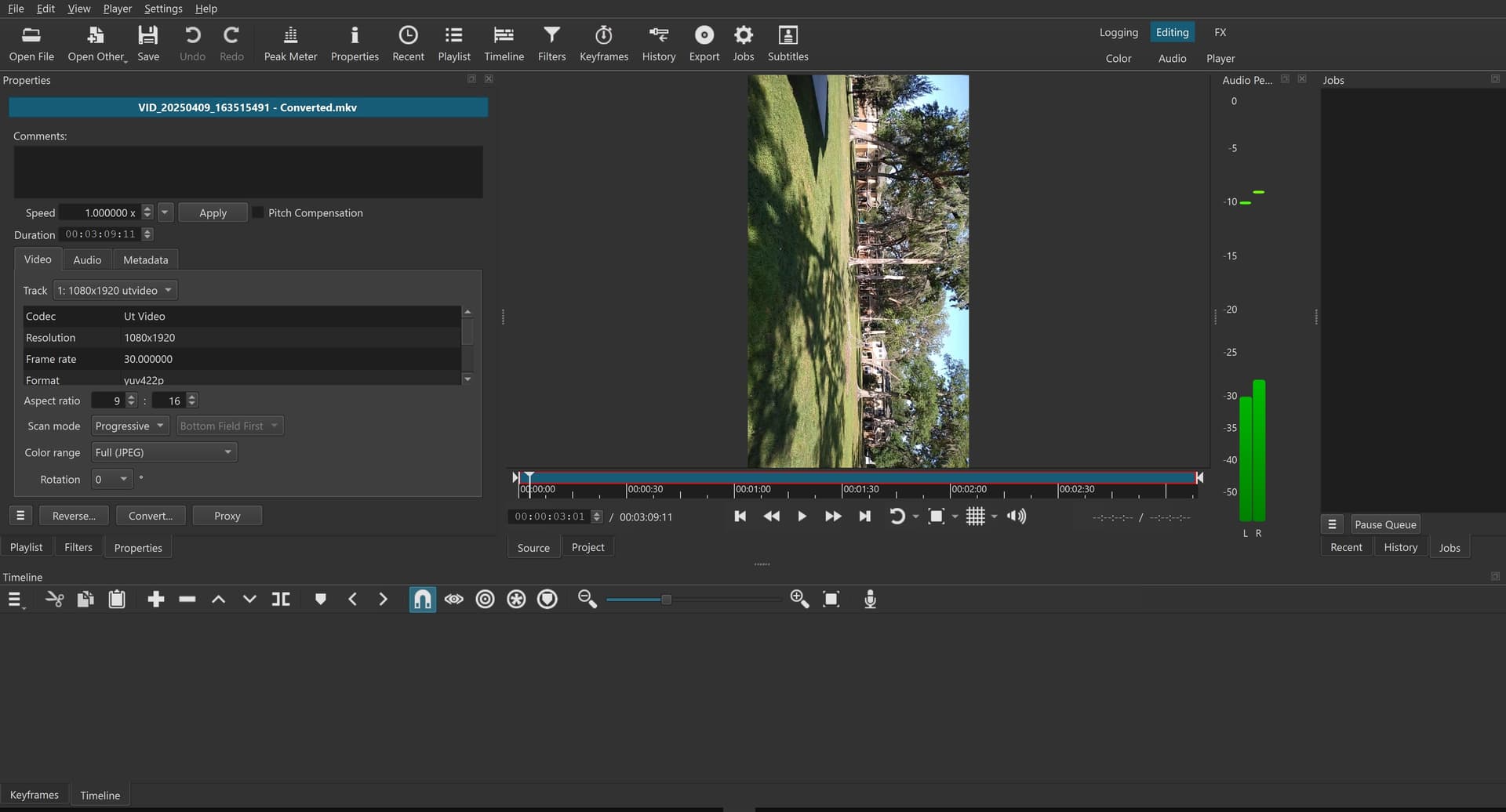 How do I flip a portrait video to landscape without losing video size ...