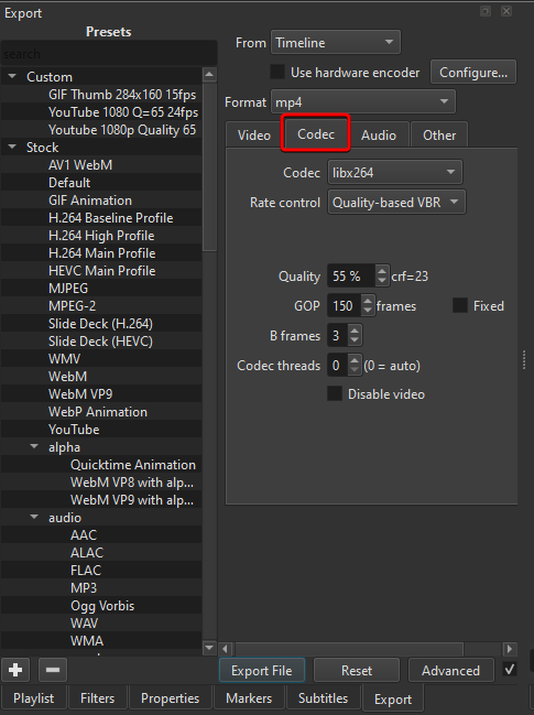 Can I export above 480px? - Help/How To - Shotcut Forum